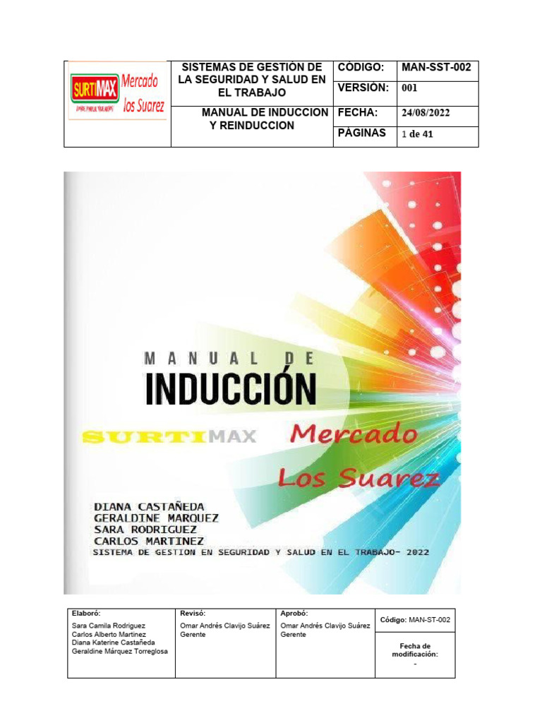Man-Sst-002 Manual de Induccion y Reinduccion | PDF