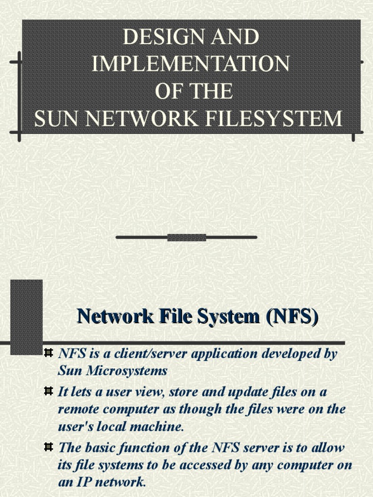NFS | PDF | File System | Digital Technology