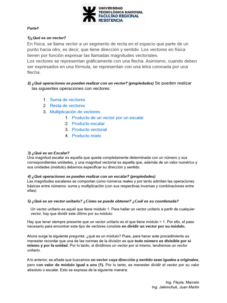 Repaso Repre | PDF | Vector Euclidiano | Escalar (Matemáticas)