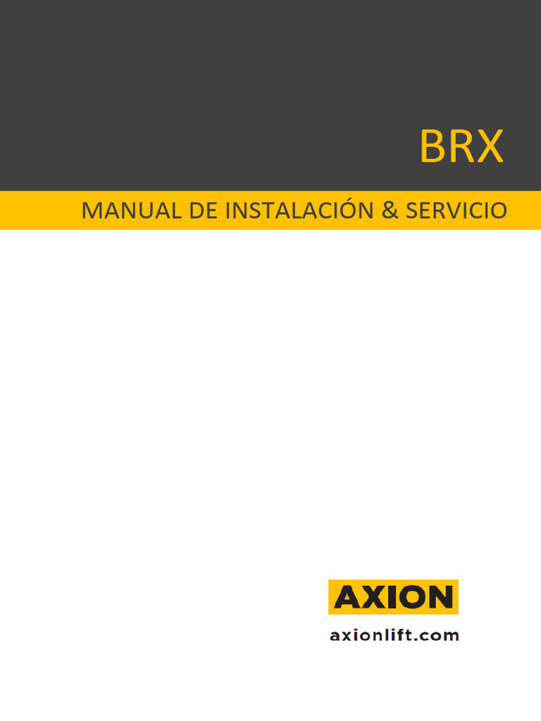Manual de Instalación y Servicio BRX | PDF | Tornillo | Rodamiento ...