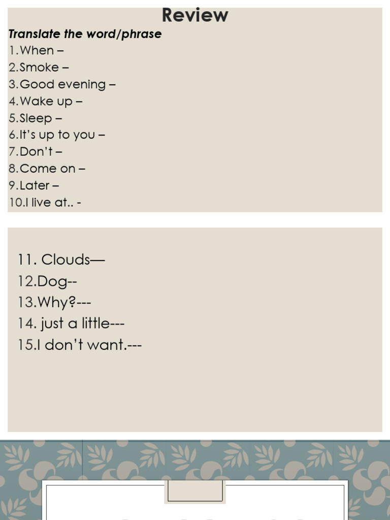 Basic Tagalog Phrases and Words | PDF
