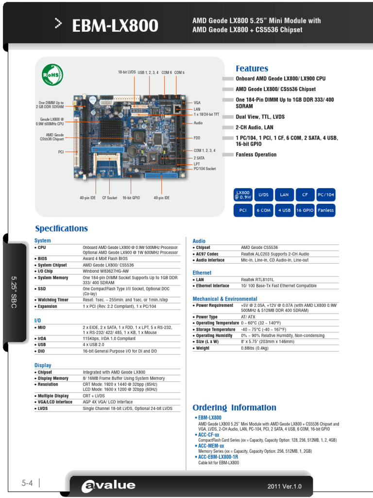 Ebm LX800 | PDF | Computer Architecture | Computer Science