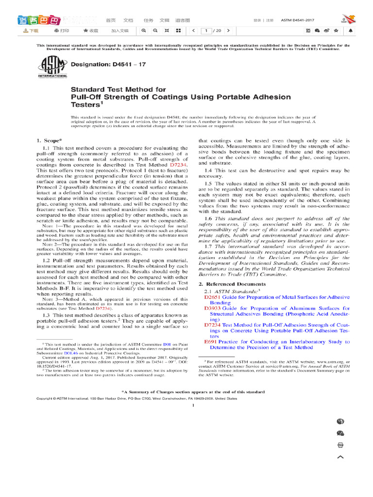 Astm D4541-2017 | PDF