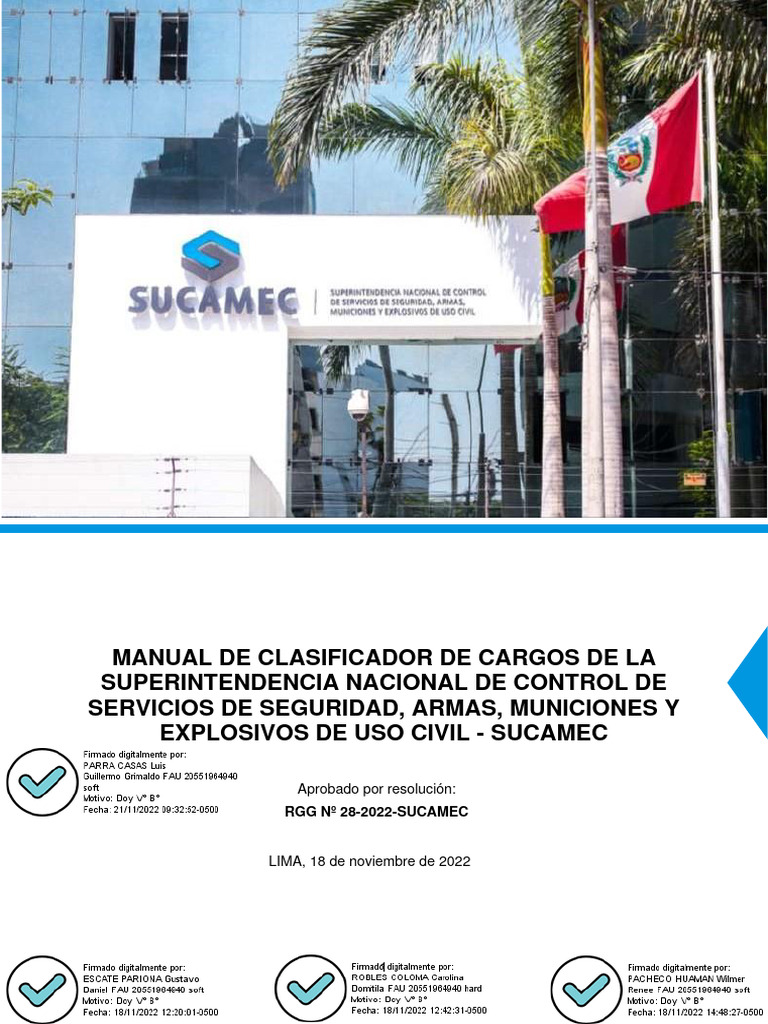 Clasificador de Cargos - SUCAMEC 2022 | PDF | Servicio Civil | Licenciatura Clasificador de Cargos - SUCAMEC 2022 | PDF | Servicio Civil | Licenciatura