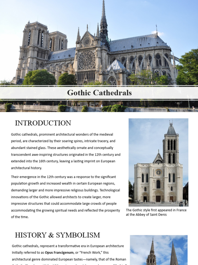 Gothic Cathedrals: Architecture & History | PDF | Gothic Architecture ...