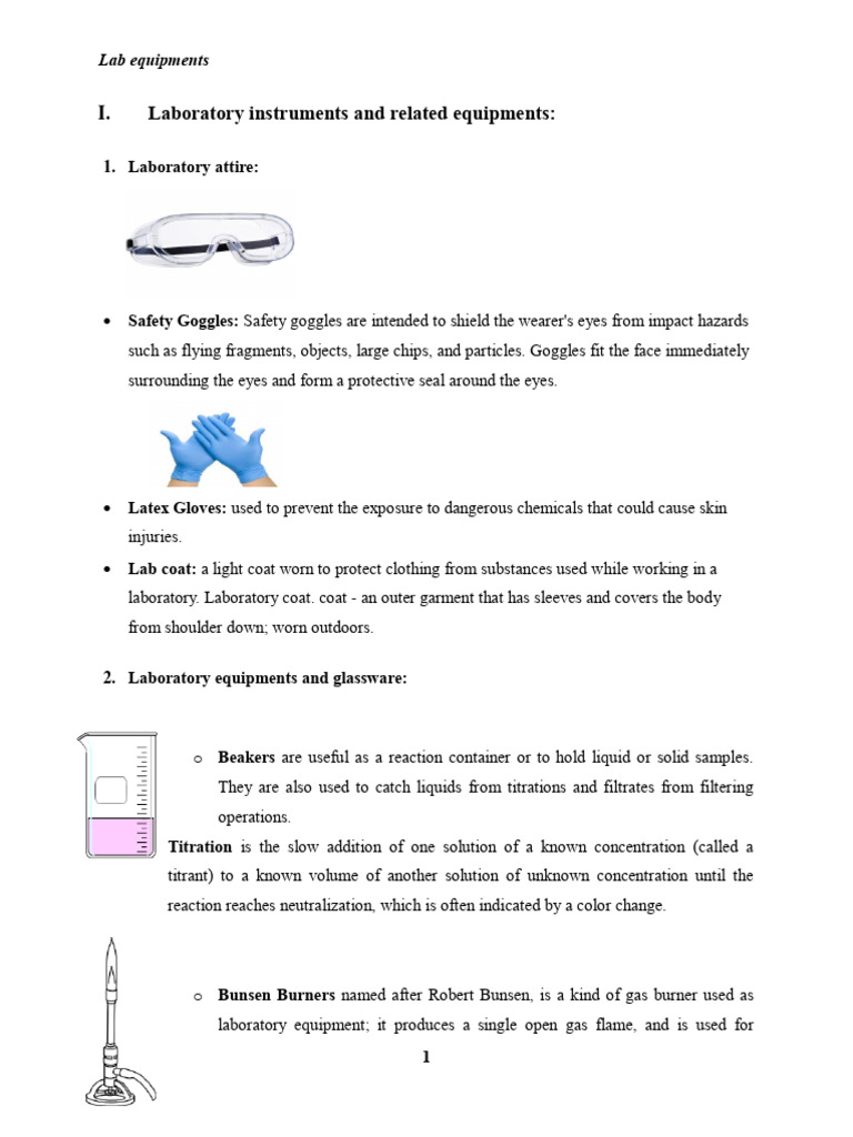 Lab Equipments | PDF | Noun | Distillation