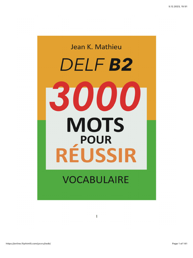 Vocabulaire-DELFB2-3000-mots-pour-réussir Pages 1-50 - Flip PDF ...