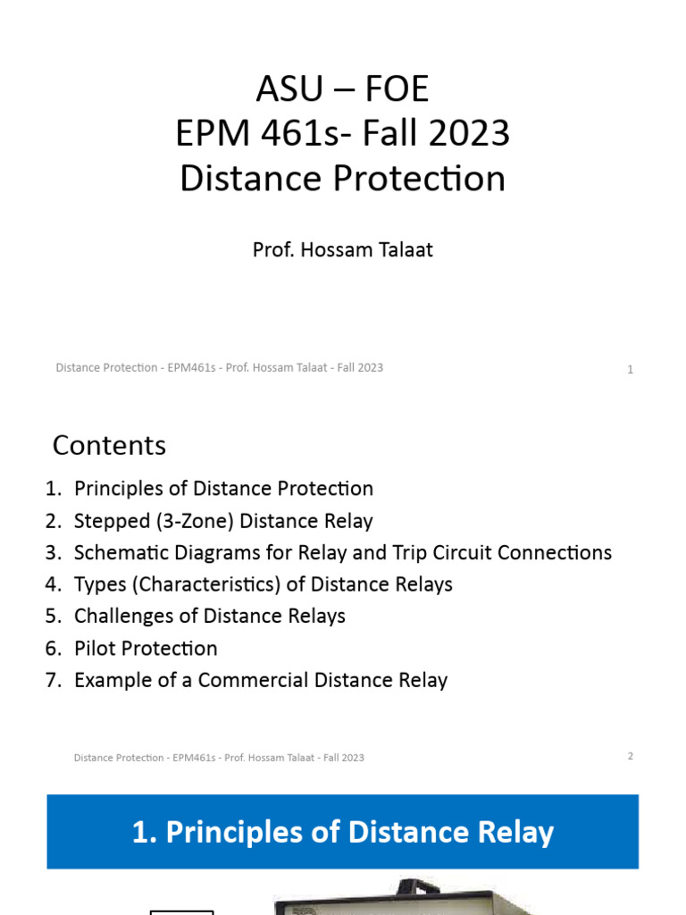 Distance Protection Principles and Relays | PDF | Power Engineering ...