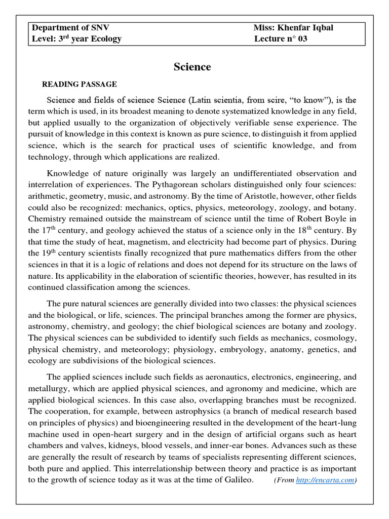 Science Part 1 | Download Free PDF | Science | Physics