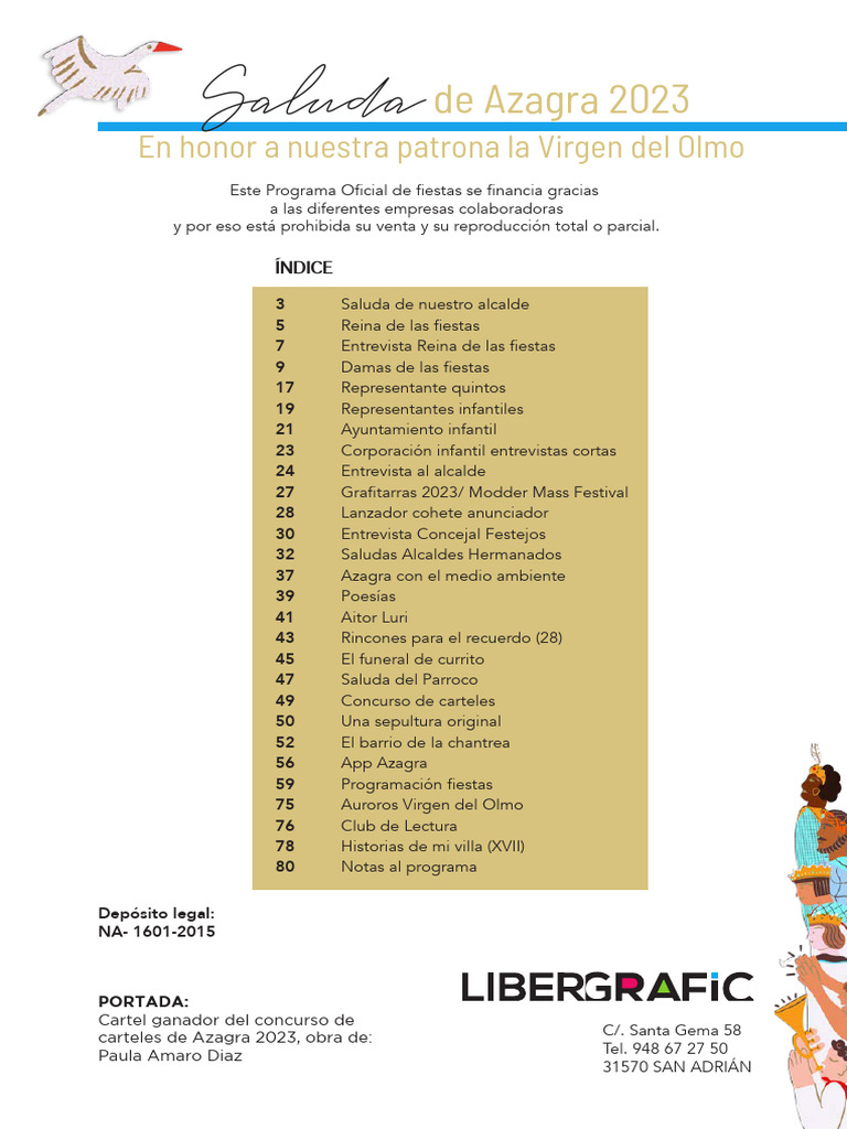 Programa de Fiestas Azagra 2023 | PDF