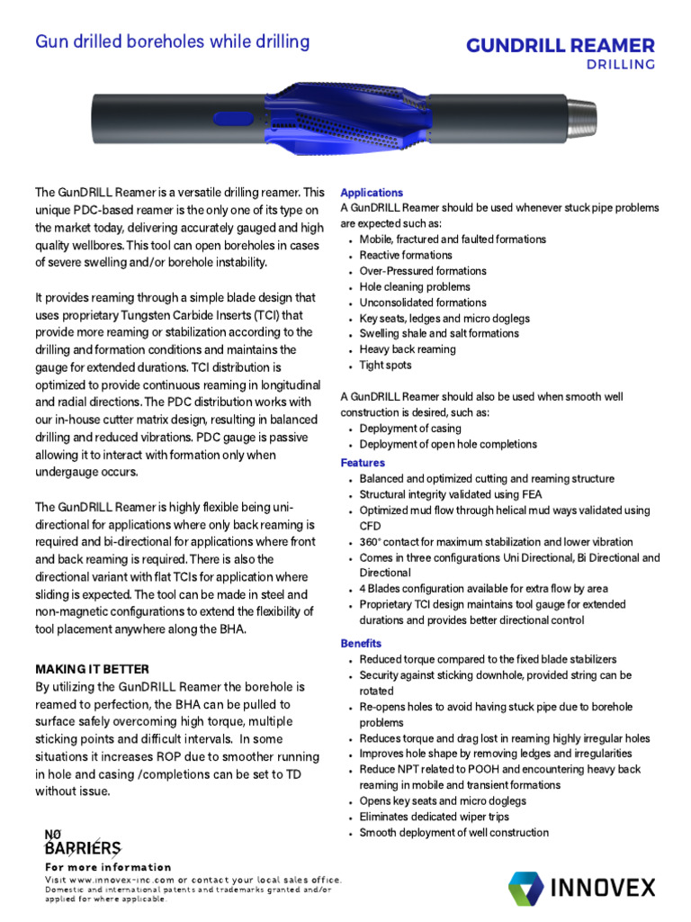 Reamer_GunDrill Reamer_ | PDF | Drilling | Manufactured Goods
