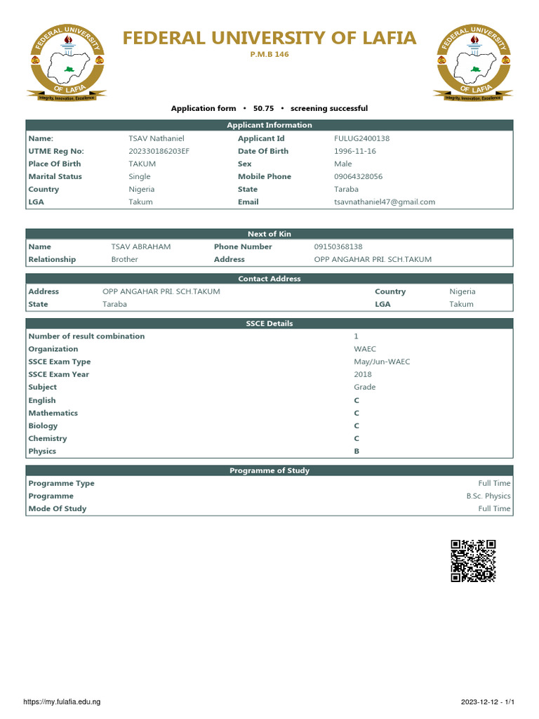 Application Summary | PDF