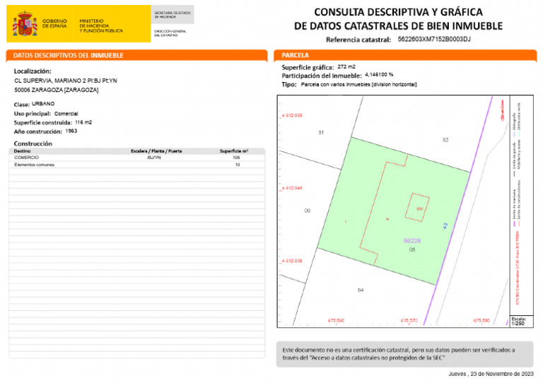 Plano Ejemplo Catastro | PDF