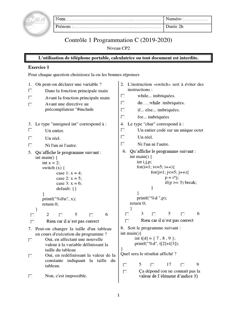 Exam 1 Final | PDF | Génie logiciel | Informatique
