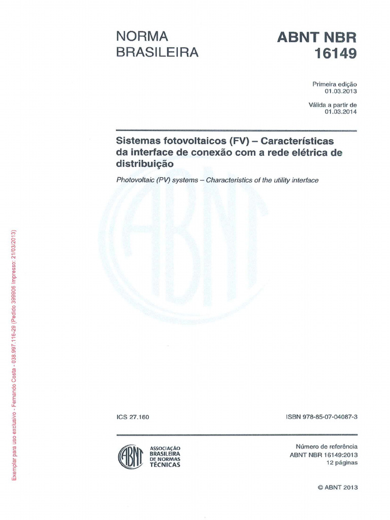 NBR 16149 | PDF