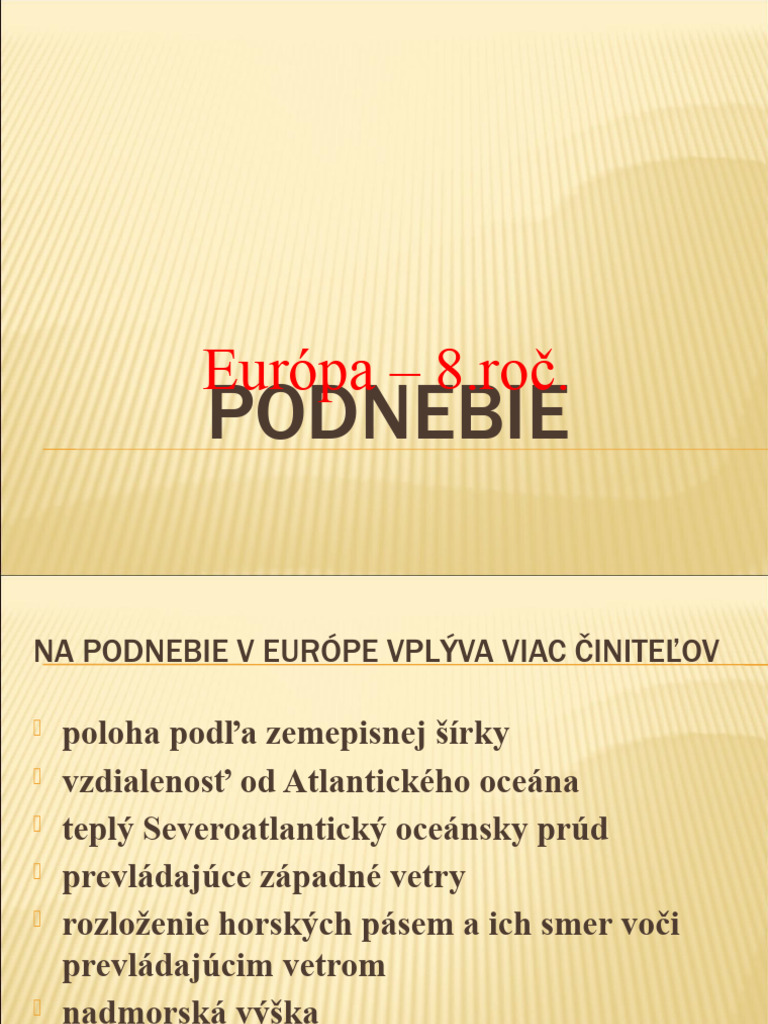 Podnebie Europy | PDF