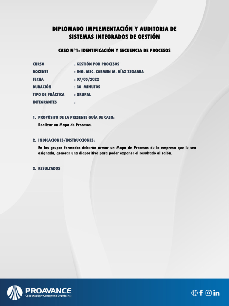 Casos Prácticos Gestion Por Procesos | PDF