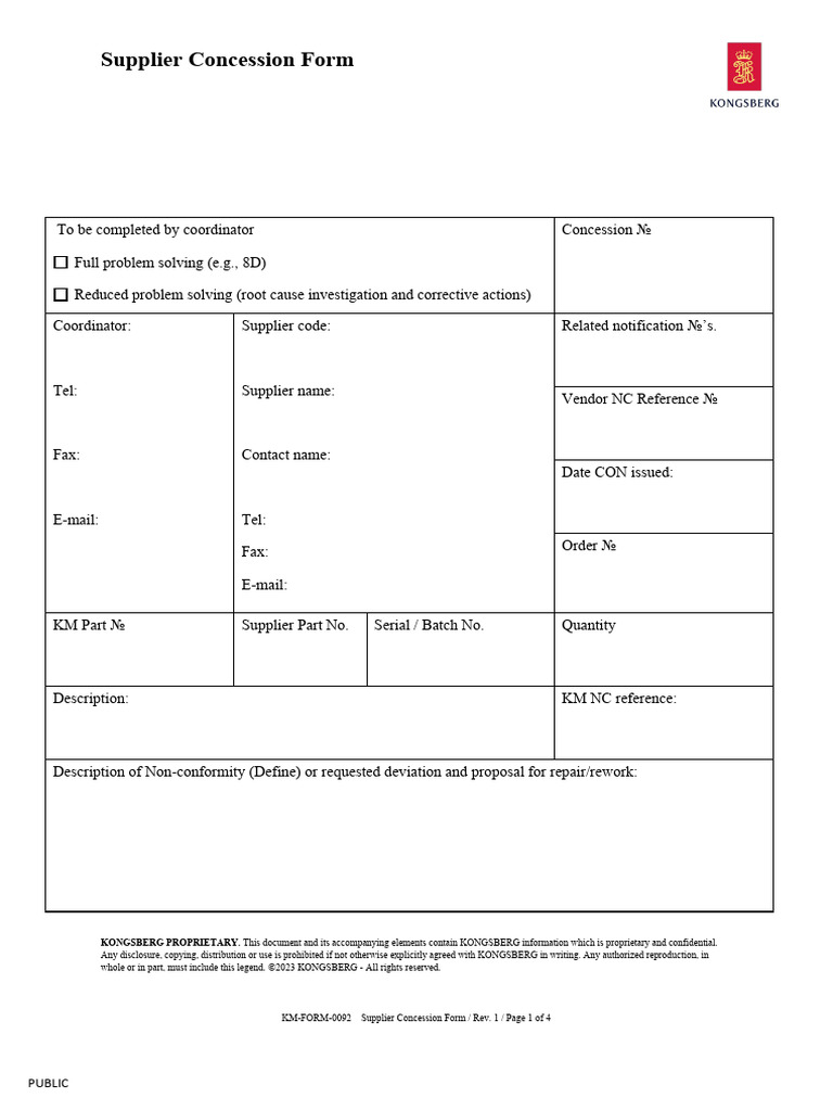 Supplier Concession Form | PDF | Computing