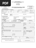 Electrical Permit DPWH | PDF