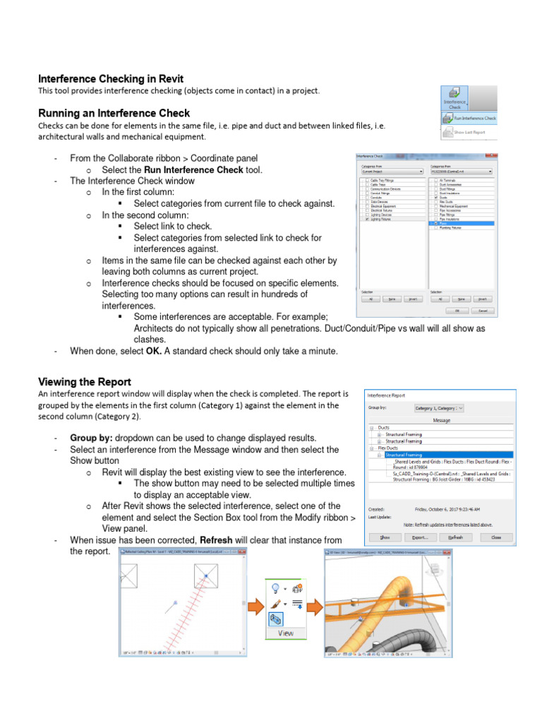 Interference Checking in Revit | PDF | Autodesk Revit | Computing