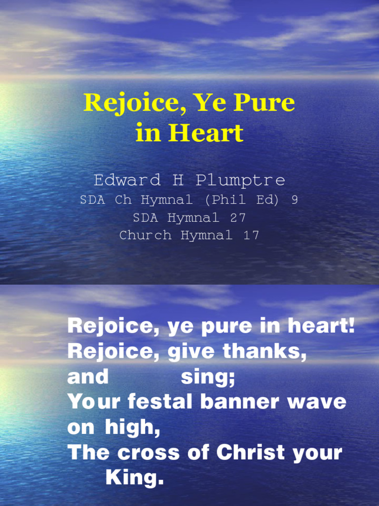 9 - Rejoice Ye Pure in Heart | PDF | Art