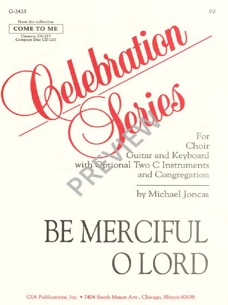 Be Merciful, O Lord (Michael Joncas) | PDF
