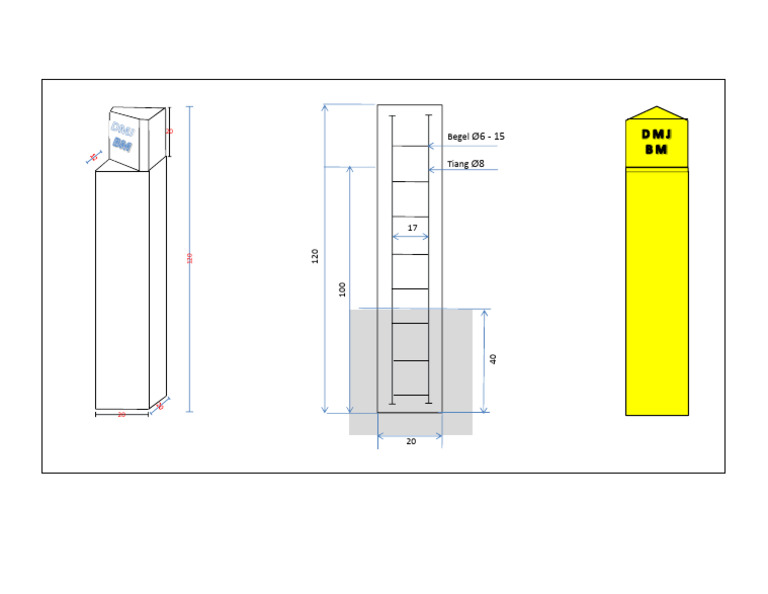 Desain Patok Jalan DMJ | PDF