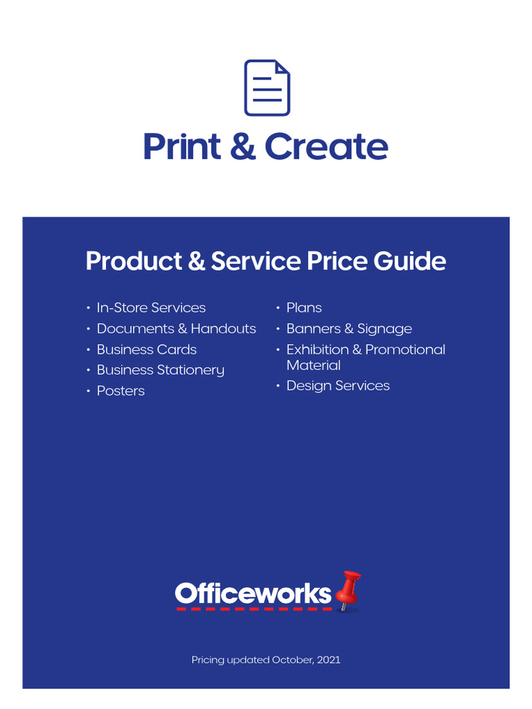 Print+&+Create+Price+Guide | PDF | Paper | Publishing