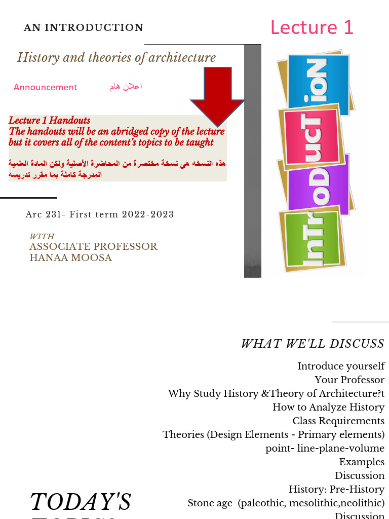 Handout Lecture 1 History and Theories of Architecture | PDF | Archaeology Handout Lecture 1 History and Theories of Architecture | PDF | Archaeology
