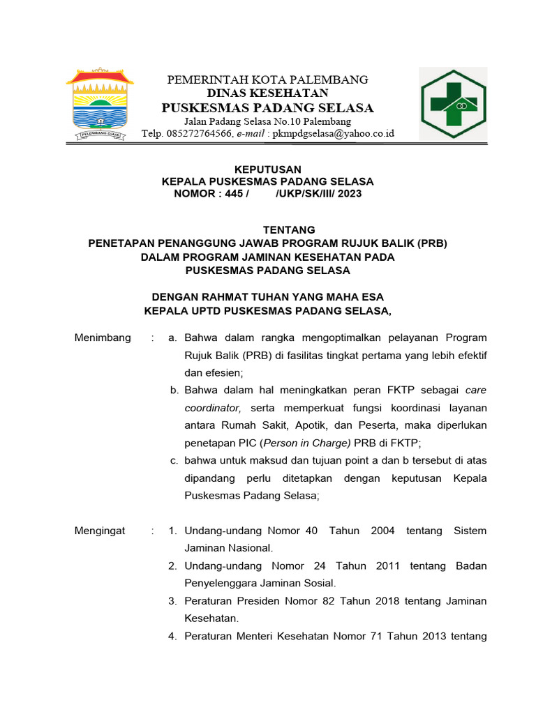 SK Rujuk Balik 2023 | PDF