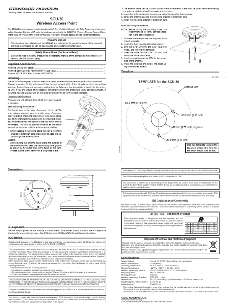 Scu-30 Om Eng Eba30x200 1804i-As-1 | Download Free PDF | Electromagnetic Interference ...