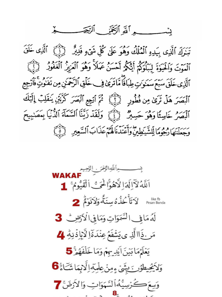 Surah Hafazan Pasti | PDF
