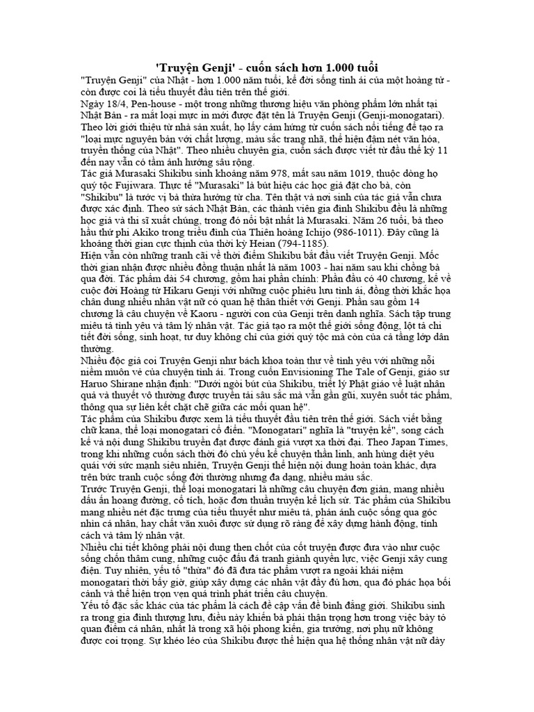 Truyện Genji | PDF