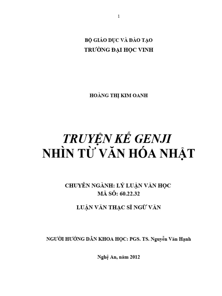(123doc) - Truyen-Ke-Genji-Nhin-Tu-Van-Hoa-Nhat-Luan-Van-Thac-Si-Ngu-Van | PDF