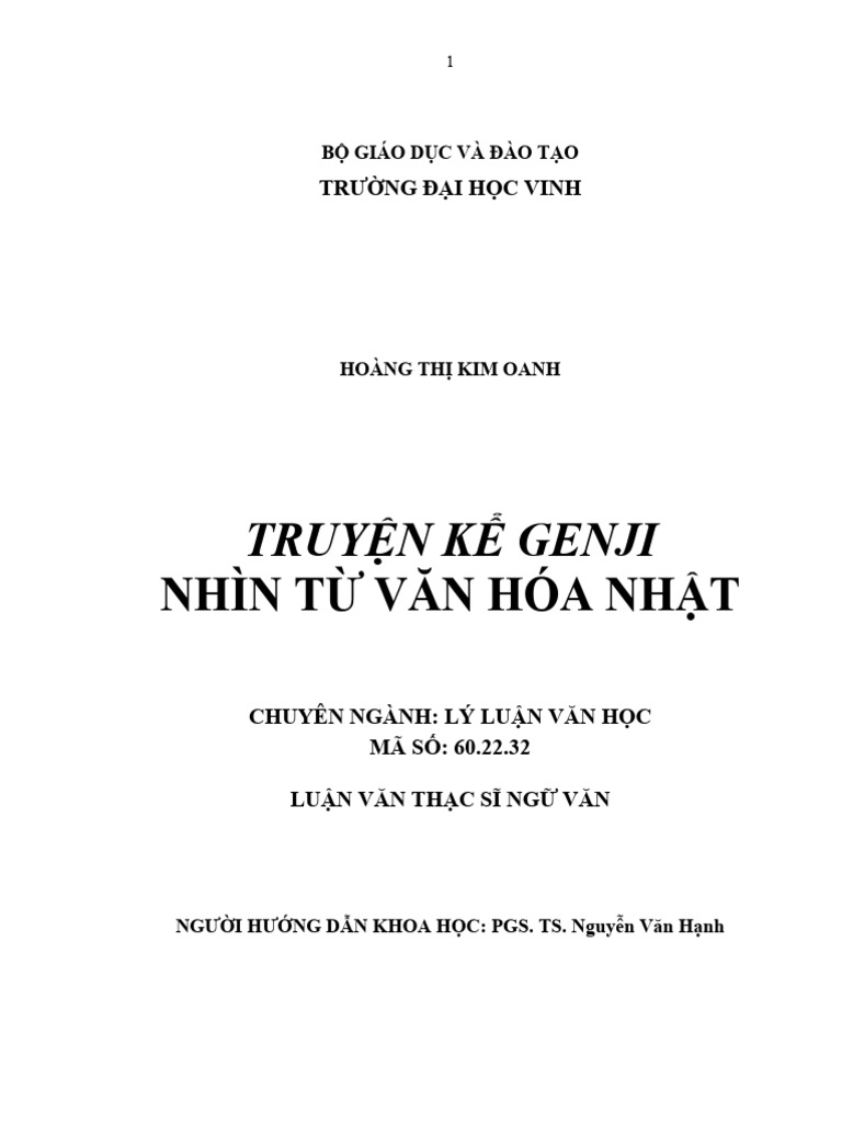 (123doc) - Truyen-Ke-Genji-Nhin-Tu-Van-Hoa-Nhat-Luan-Van-Thac-Si-Ngu-Van | PDF