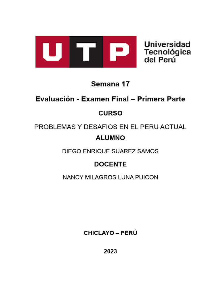 Examen Final REDACCION DE TEXTOS | PDF | Perú | Sustentabilidad