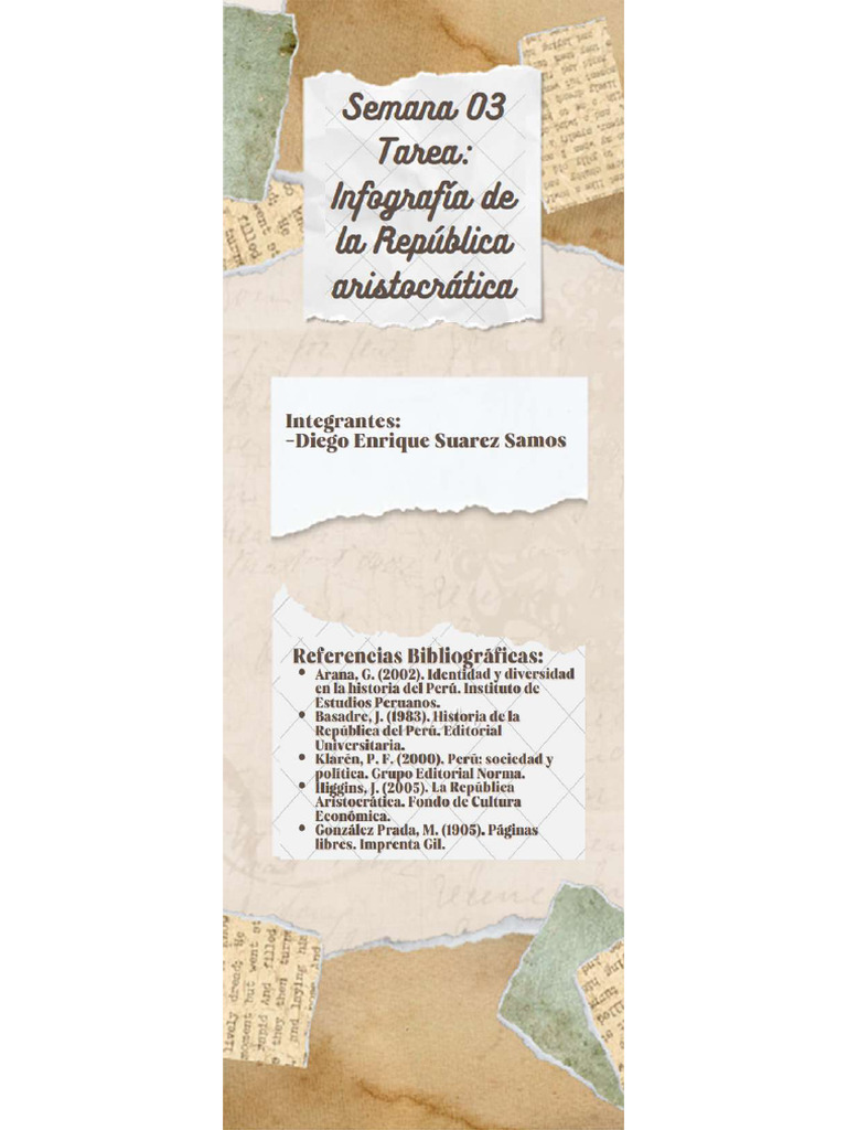 Semana 03 Tarea Infografía de La República Aristocrática | PDF Semana 03 Tarea Infografía de La República Aristocrática | PDF