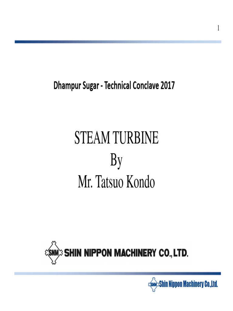 Session - 1 - A. - Tatsuo - Kondo - Steam Turbine | PDF | Valve | Steam