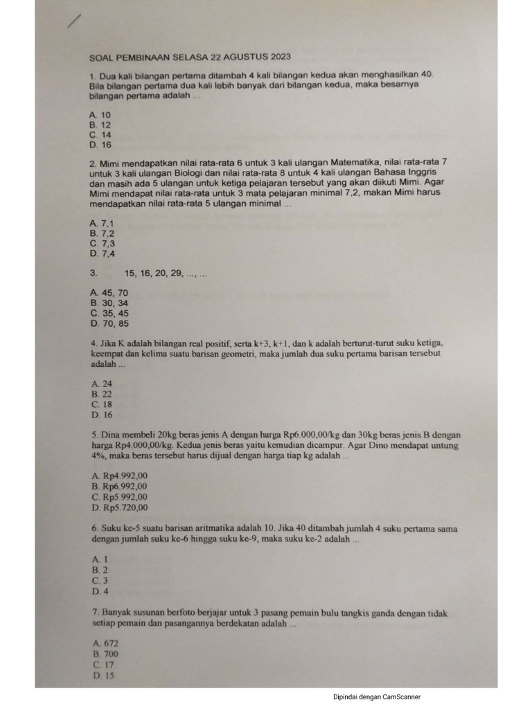 Pembinaan KSN 22 Agustus 2023 | PDF