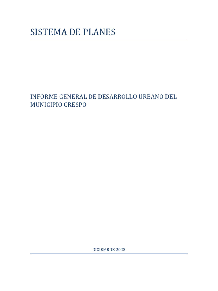 Informe Pdul | PDF | Planificación urbana | Planificación