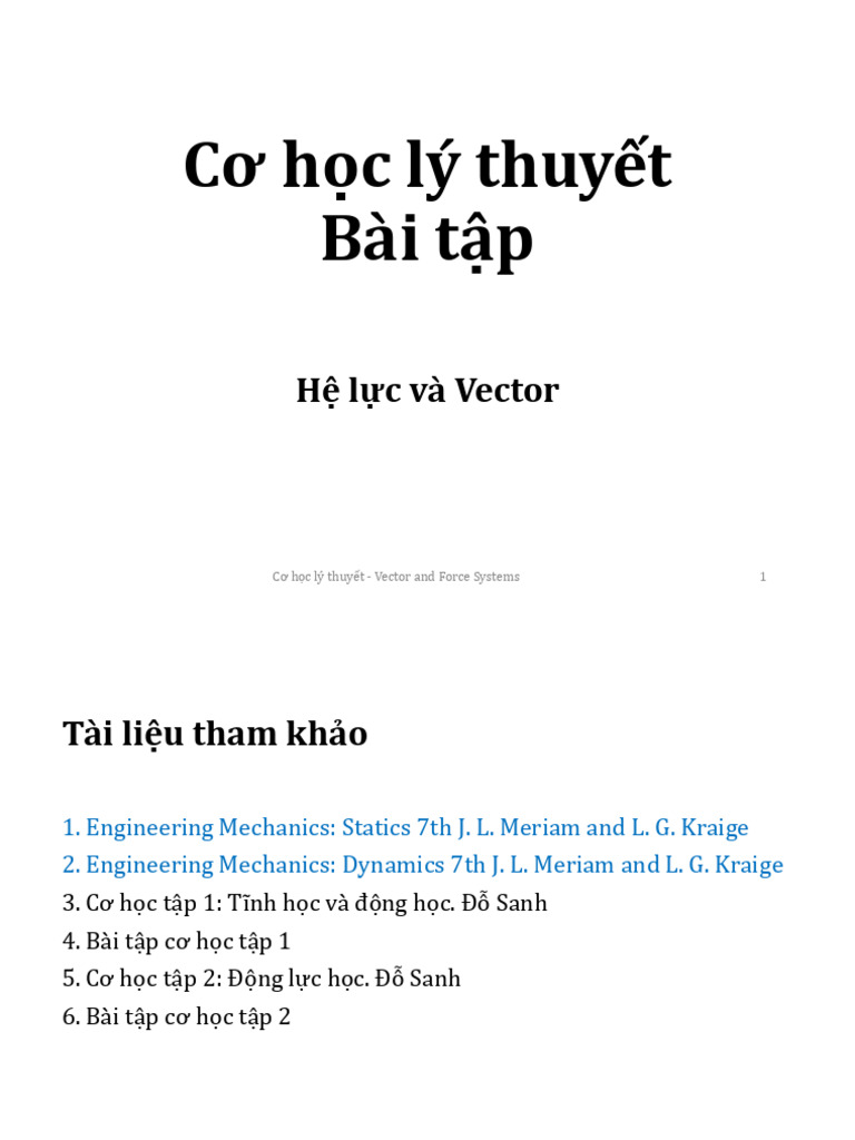 1.C2. Vector and Force Systems | PDF