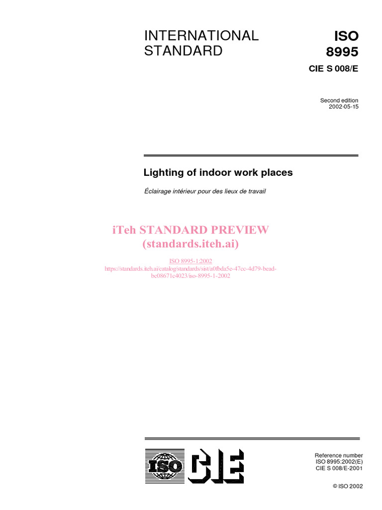 Iso 8995 1 2002 | PDF | International Organization For Standardization ...