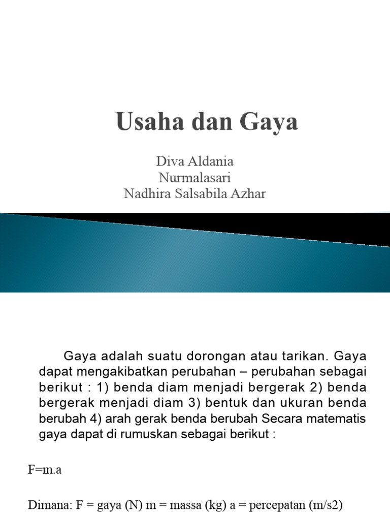 Resume Usaha Dan Gaya | PDF | Pengelolaan Keuangan & Uang