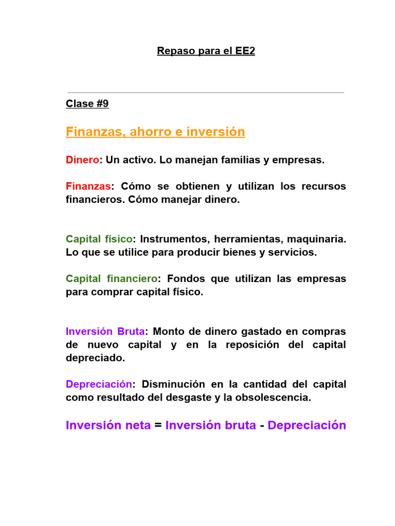 Repaso para El EE2 | PDF | Tipo de cambio | Bancos
