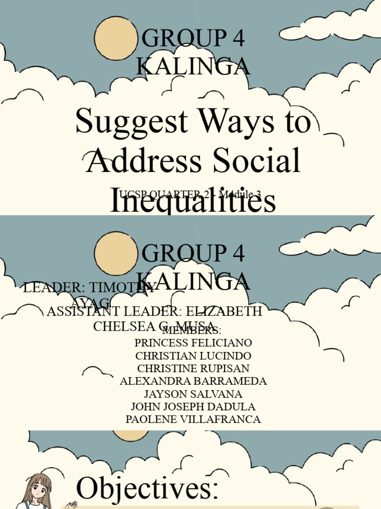 Suggest Ways To Address Ways Inequalities | PDF | Social Inequality | Discrimination & Race ...