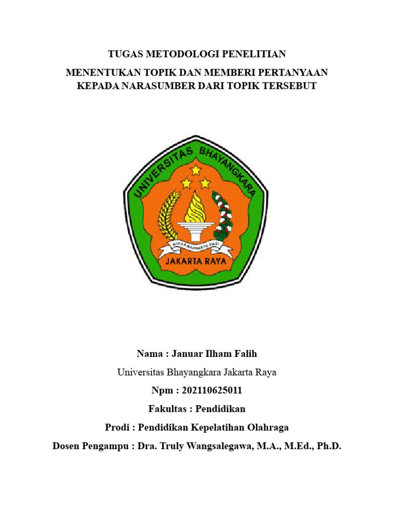 Tugas Metodologi Penelitian | PDF | Karier & Perkembangan