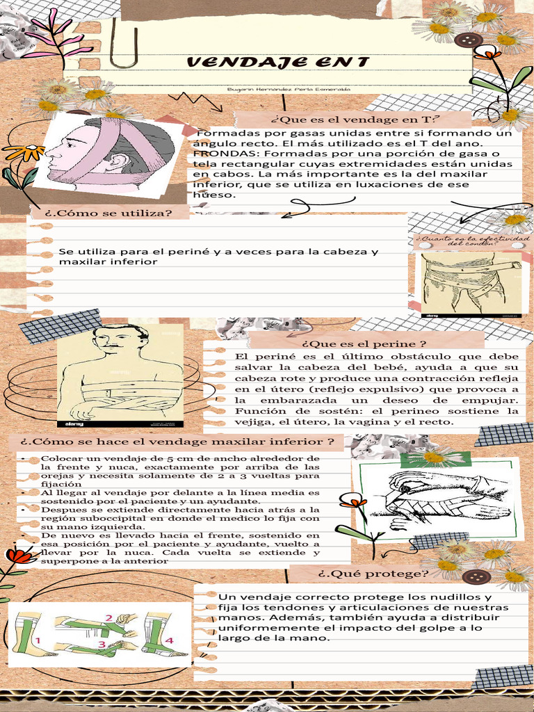 Vendajes: T, Maxilar y Perineal | PDF