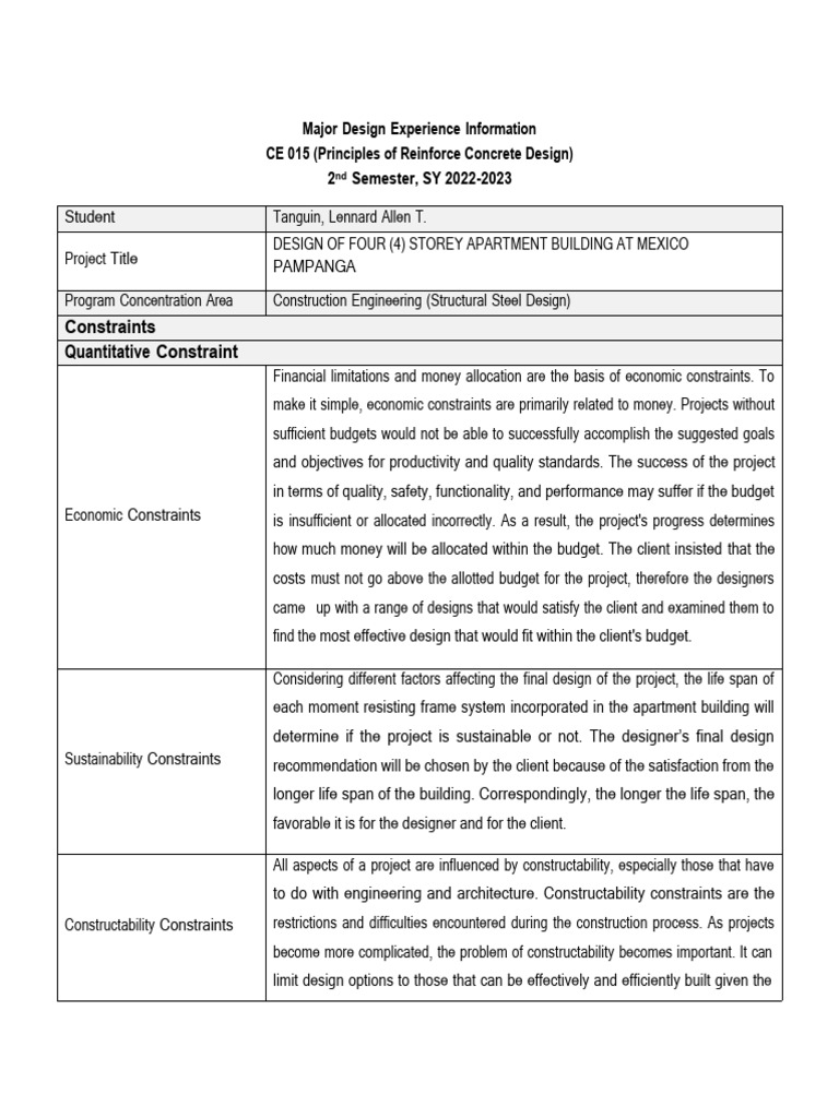 Ce015 Cec32s4 Tanguin DP | PDF | Beam (Structure) | Bending