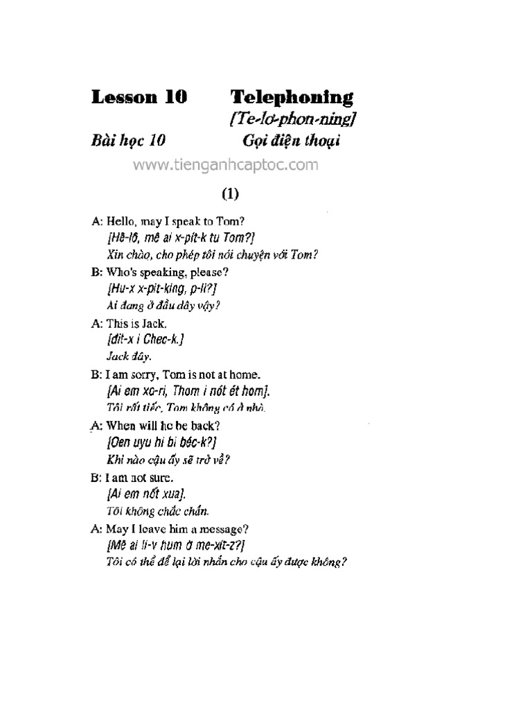 Bai 10 Goi Dien Thoai | PDF