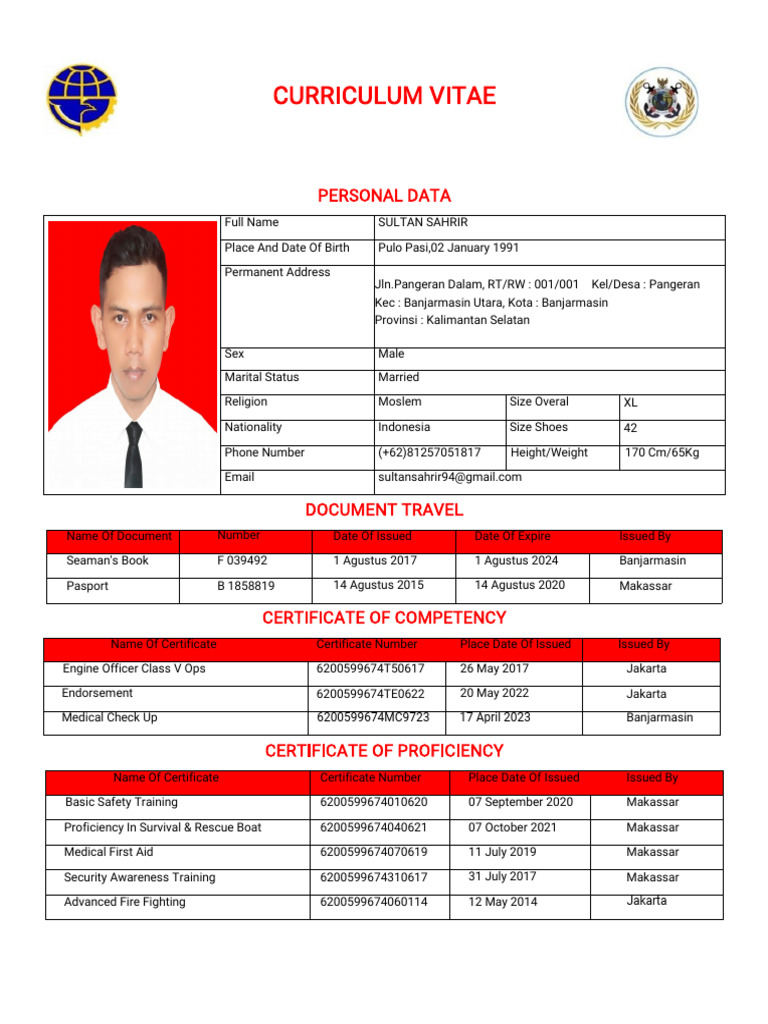 New CV SULTAN SAHRIR | PDF | Boats | Transport